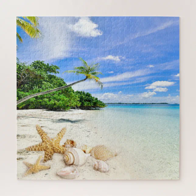 Palms Beach Seashells Jigsaw Puzzle | Zazzle