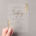 Pampas Grass Earthy Exotic Calligraphy Wedding Acrylic Invitations | Zazzle