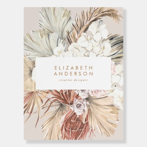 Pampas Grass Floral Tropical Jungle Business Sign | Zazzle