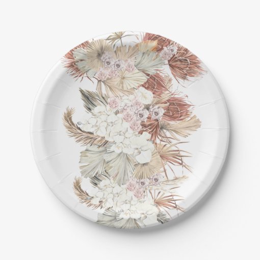 Pampas Grass Tropical Jungle Paper Plates | Zazzle