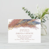 Pampas Wildflower | Terra Cotta Paprika Wedding Invitation | Zazzle