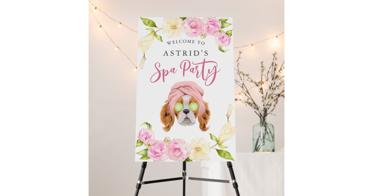 Pamper Spa Party Welcome Sign | Zazzle