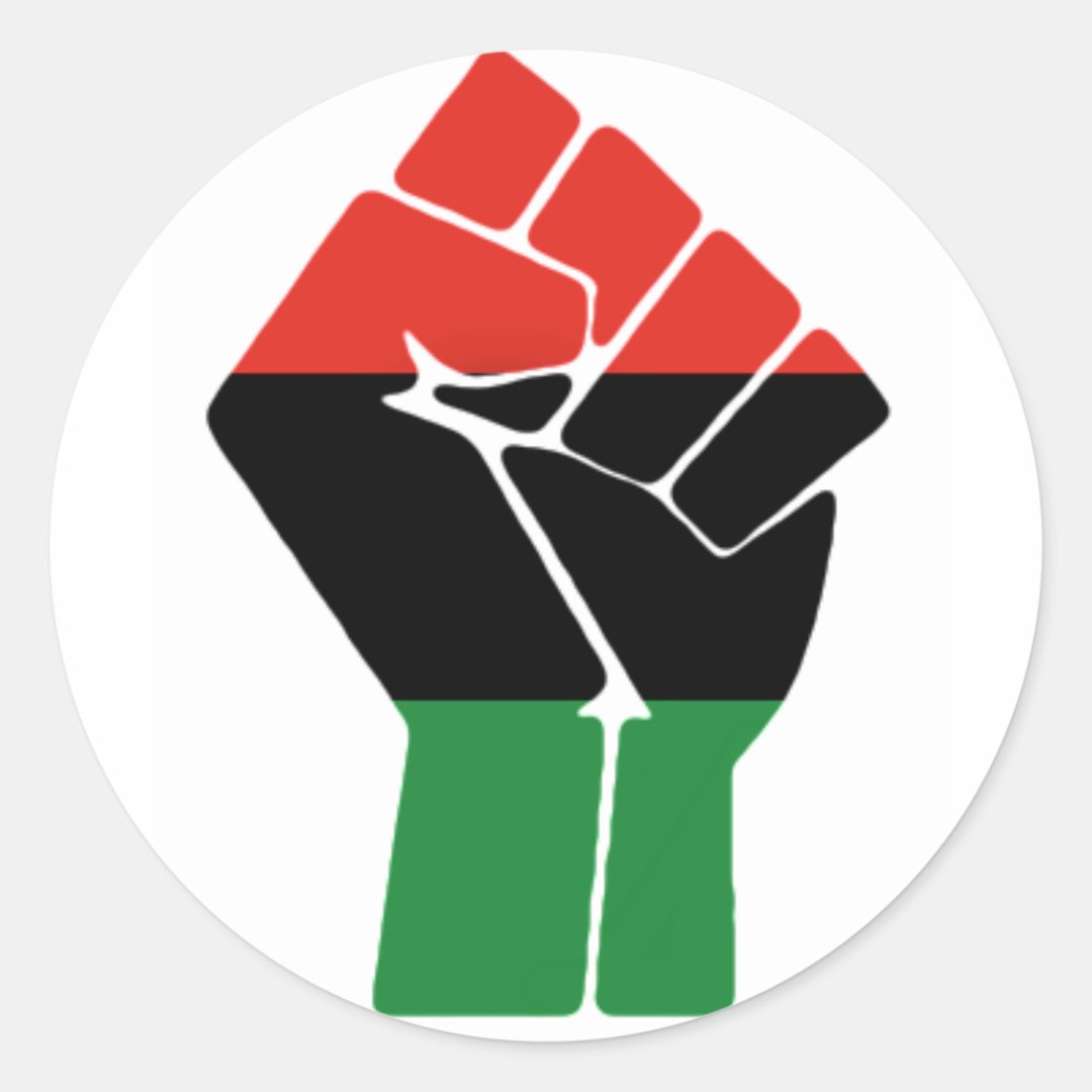 Pan-Africa Fist Stickers | Zazzle