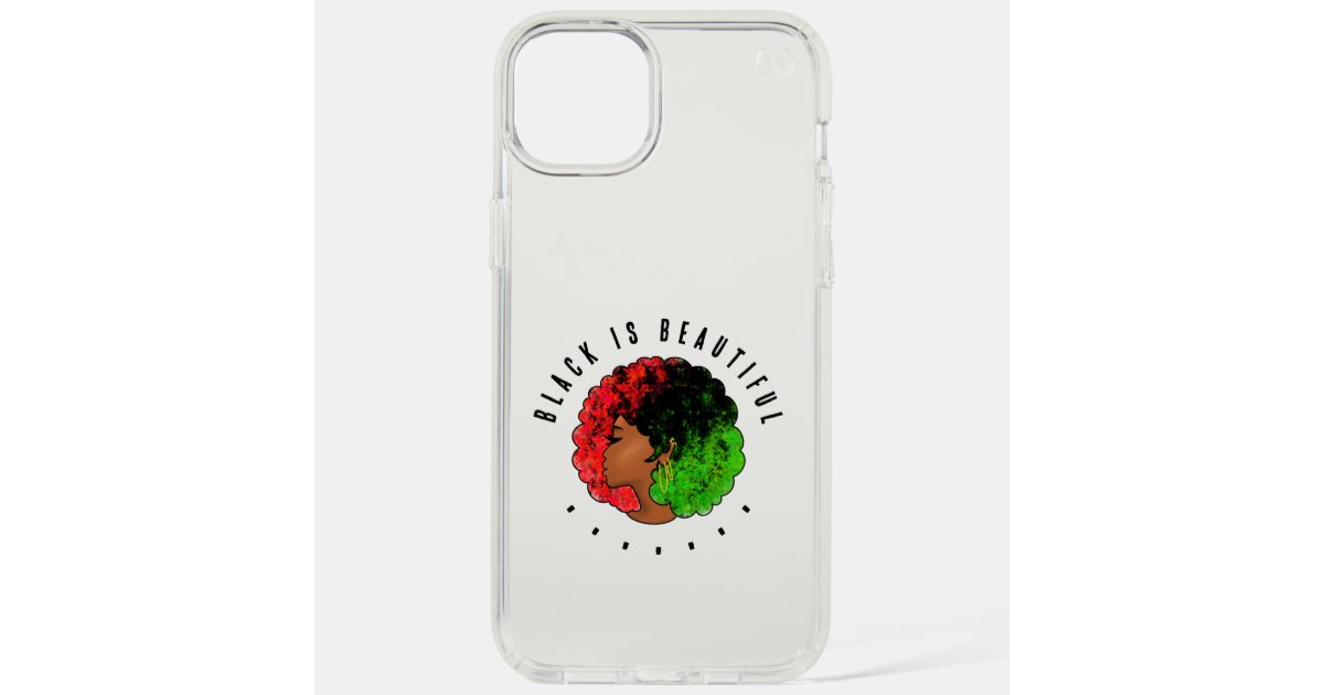 Pan African black girl woman red green pride afro Speck iPhone Case ...