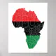 Pan African Flag Black History Month Art Design Poster | Zazzle