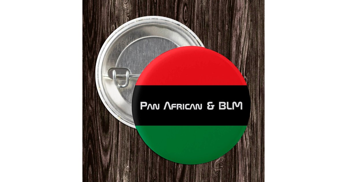Pan African Flag & Unia Symbol / sports fan Button | Zazzle