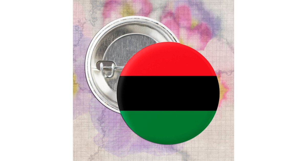 Pan African Flag & UNIA Symbol / sports fan Button | Zazzle