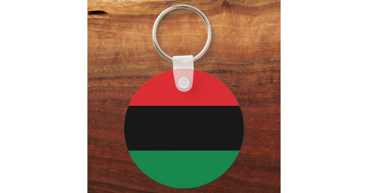 Pan African Flag & UNIA Symbol / sports fan Keychain | Zazzle