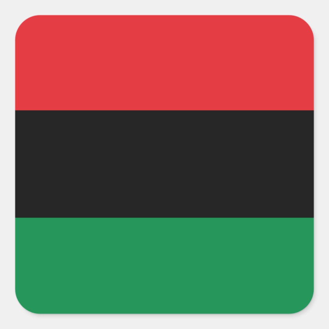 Pan African Flag & Unia Symbol / sports fan Square Sticker | Zazzle