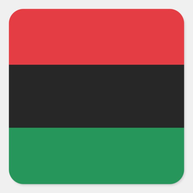 Pan African Flag & Unia Symbol / sports fan Square Sticker | Zazzle