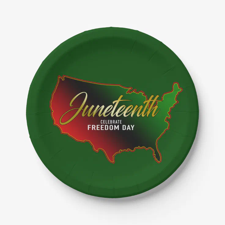 Pan African, Juneteenth Paper Plate | Zazzle