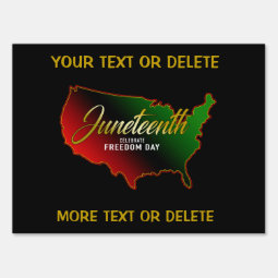 Pan African, Juneteenth Sign | Zazzle