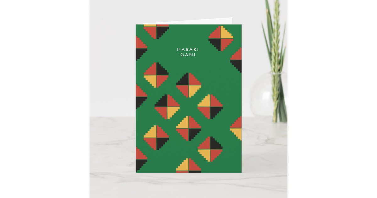 Pan African Pattern Kwanzaa Holiday Greeting Card | Zazzle