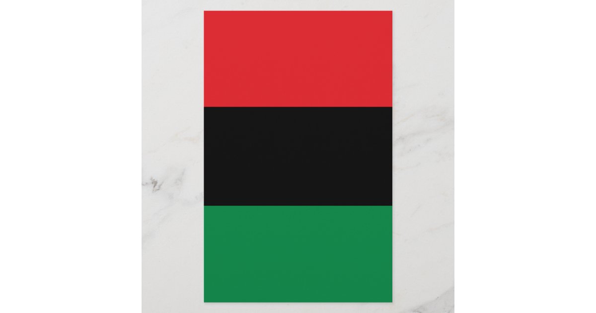 Pan African UNIA Flag Flyer | Zazzle