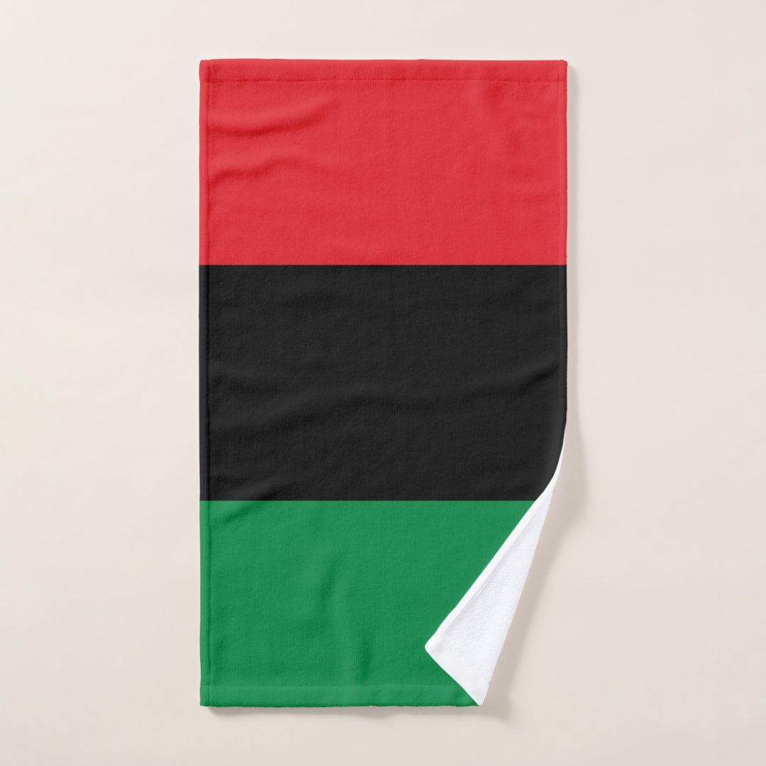 Pan African UNIA Flag Hand Towel | Zazzle