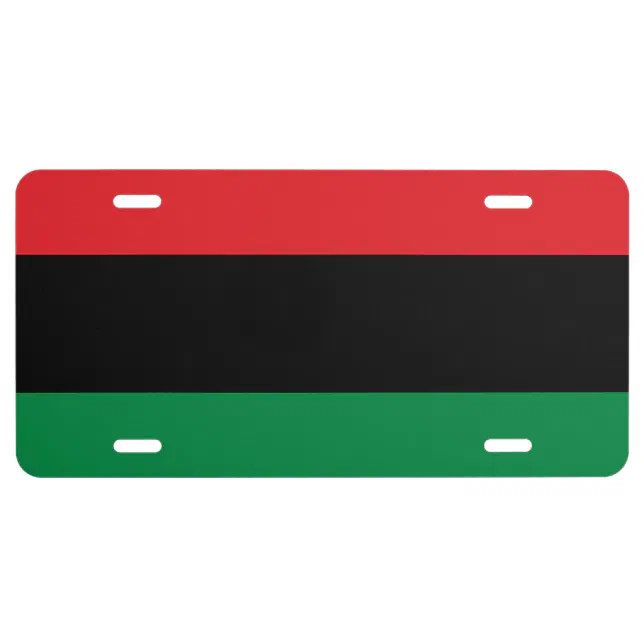 Pan African UNIA Flag License Plate | Zazzle