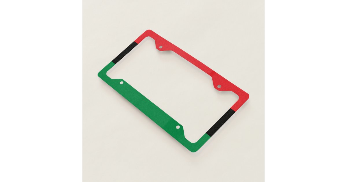 Pan African UNIA Flag License Plate Frame | Zazzle