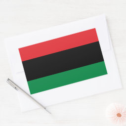 Pan African UNIA Flag Rectangular Sticker | Zazzle