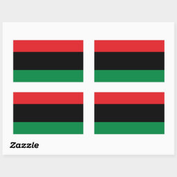 Pan African UNIA Flag Rectangular Sticker | Zazzle