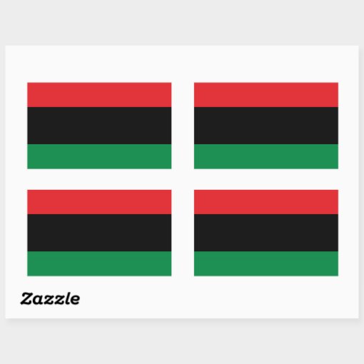 Pan African UNIA Flag Rectangular Sticker | Zazzle