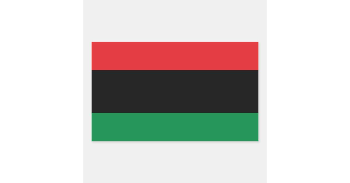 Pan African UNIA Flag Rectangular Sticker | Zazzle