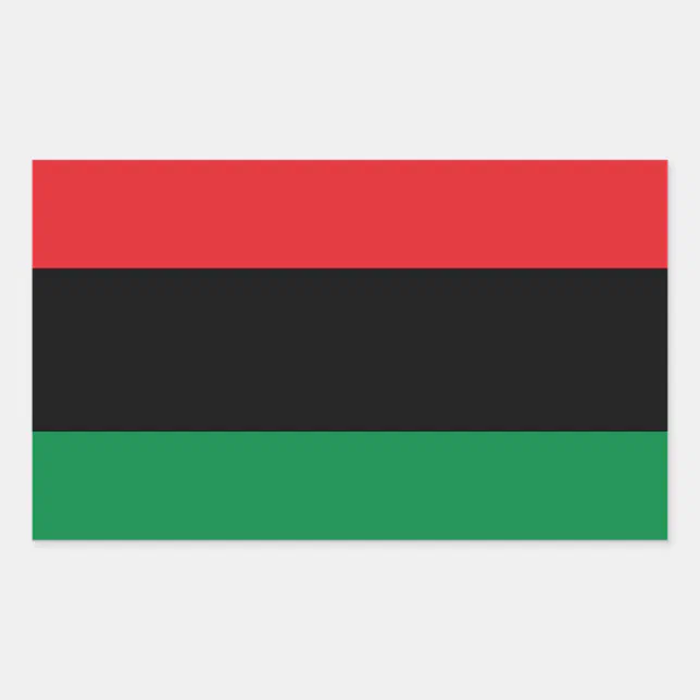 Pan African UNIA Flag Rectangular Sticker | Zazzle