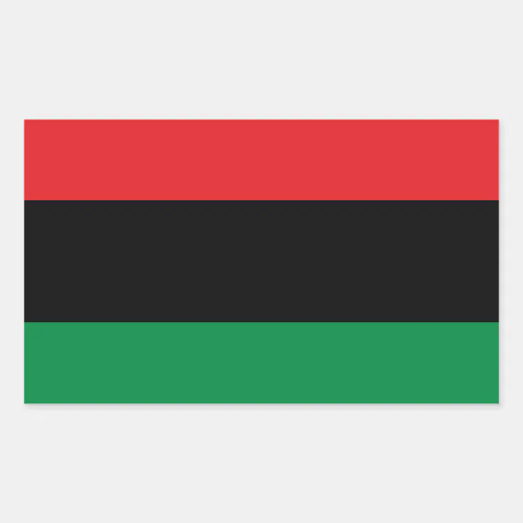 Pan African UNIA Flag Rectangular Sticker | Zazzle