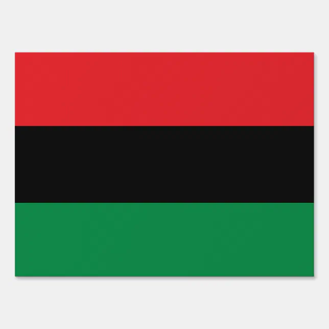 Pan African UNIA Flag Sign | Zazzle