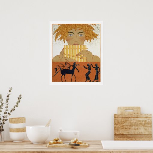 Pan Piper, illustration from 'Les Mythes' by Paul Poster | Zazzle