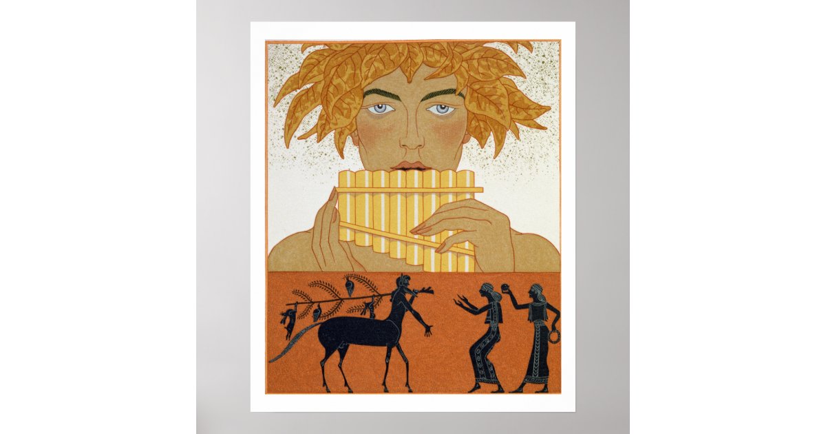 Pan Piper, illustration from 'Les Mythes' by Paul Poster | Zazzle