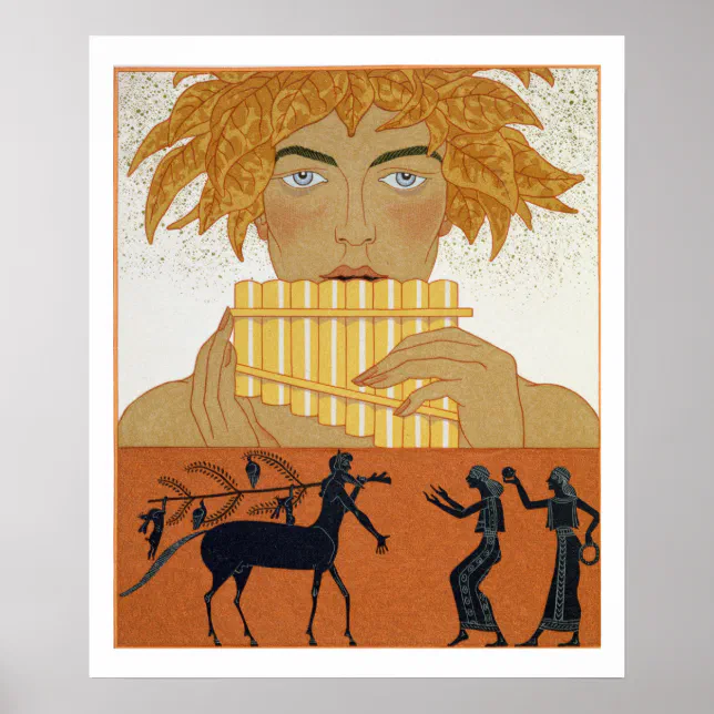 Pan Piper, illustration from 'Les Mythes' by Paul Poster | Zazzle