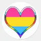 Pan Pride Heart Classic Round Sticker | Zazzle