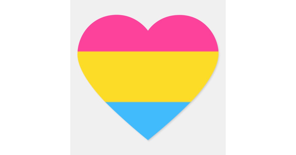 Pan Pride Heart Sticker | Zazzle
