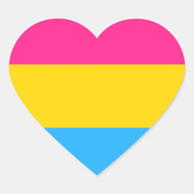 Pan Pride Heart Sticker | Zazzle