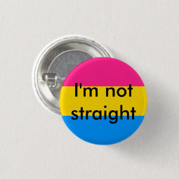 pan pride I'm not straight pin | Zazzle