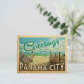 Panama City Beach Vintage Travel Postcard | Zazzle