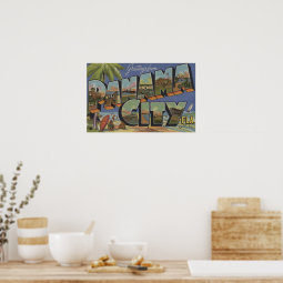 Panama City, Florida - Large Letter Scenes Poster | Zazzle