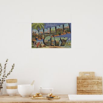 Panama City, Florida - Large Letter Scenes Poster | Zazzle