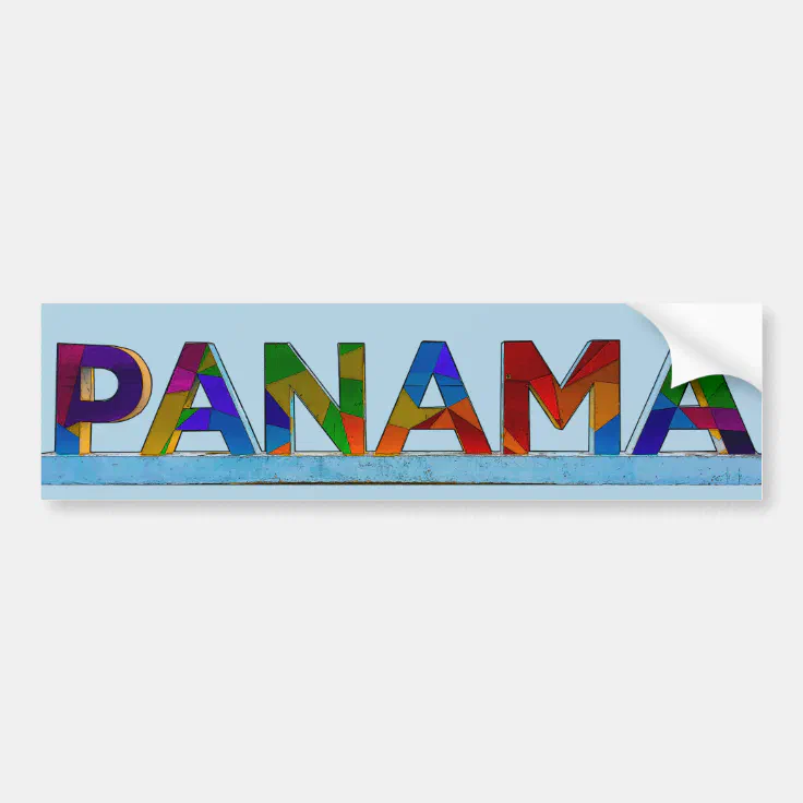 Panama Sign Bumper Sticker | Zazzle