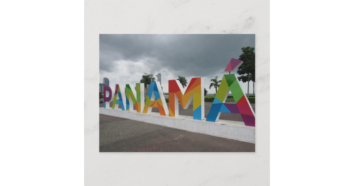 panama signage postcard | Zazzle