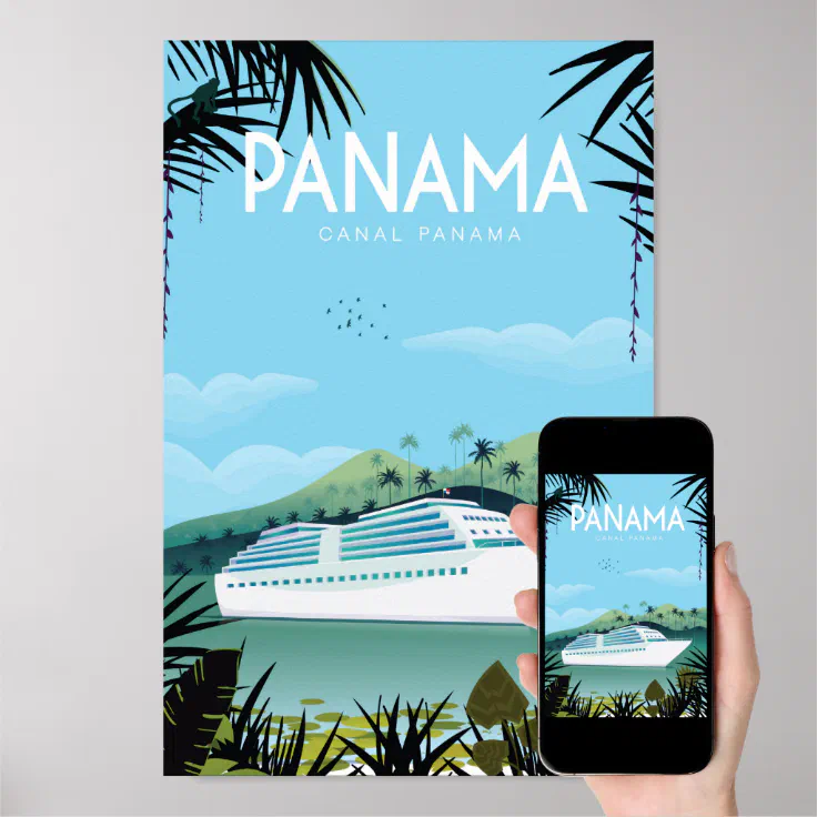 Panama travel poster, poster | Zazzle