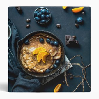 Pancake and Fruit Kitchen Recipe Binder Folder | Zazzle