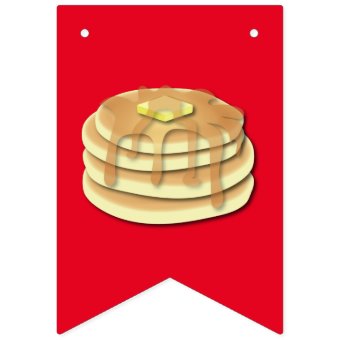 Pancake Birthday Party Flapjack Cute Kids Bunting Flags | Zazzle