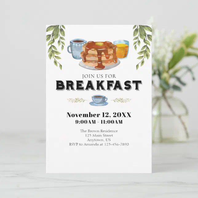 Pancake Breakfast Invitation | Zazzle