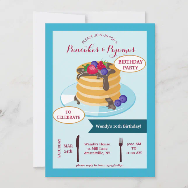 Pancake Breakfast Invitation | Zazzle