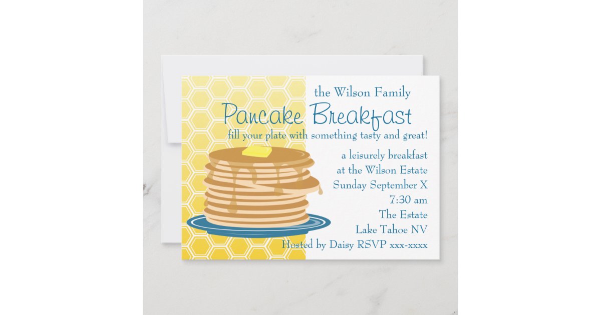 Pancake Breakfast Invitation | Zazzle