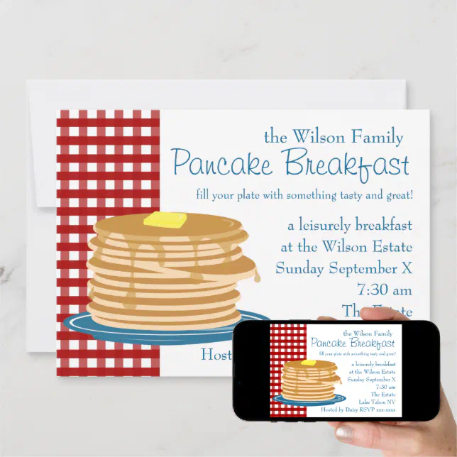 Pancake Breakfast Invitation | Zazzle