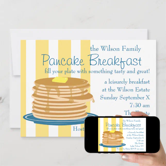 Pancake Breakfast Invitation | Zazzle