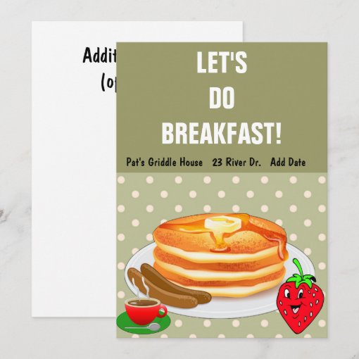 Pancake Breakfast Invitations | Zazzle