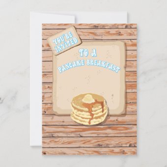 Pancake Breakfast Party Invitations | Zazzle